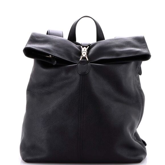 Gucci | Bags | Gucci Jackie 961 Backpack Leather Large Black | Poshmark